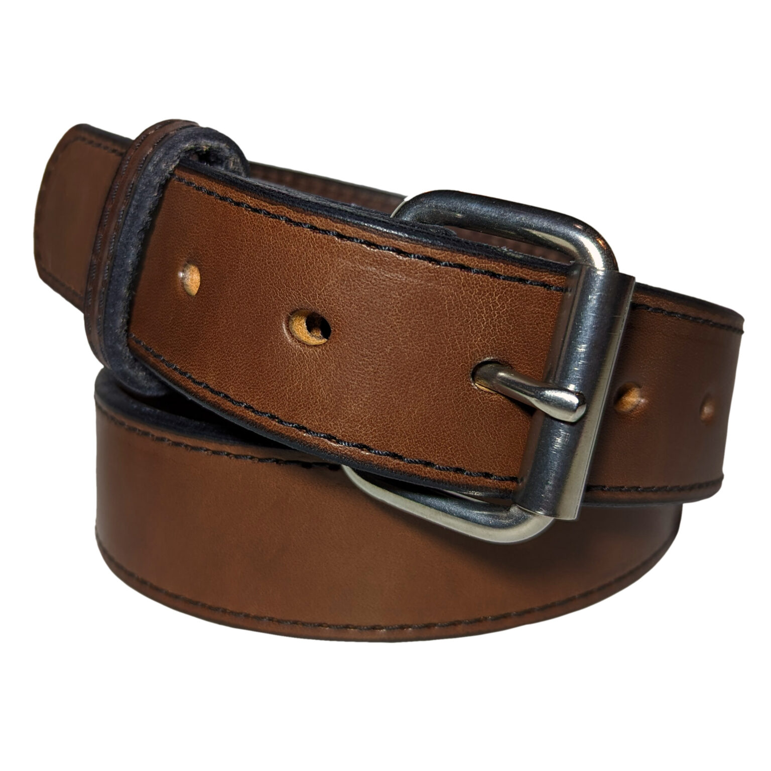Amish Full Grain Leather Belt, Dark Brown - H.N. Williams